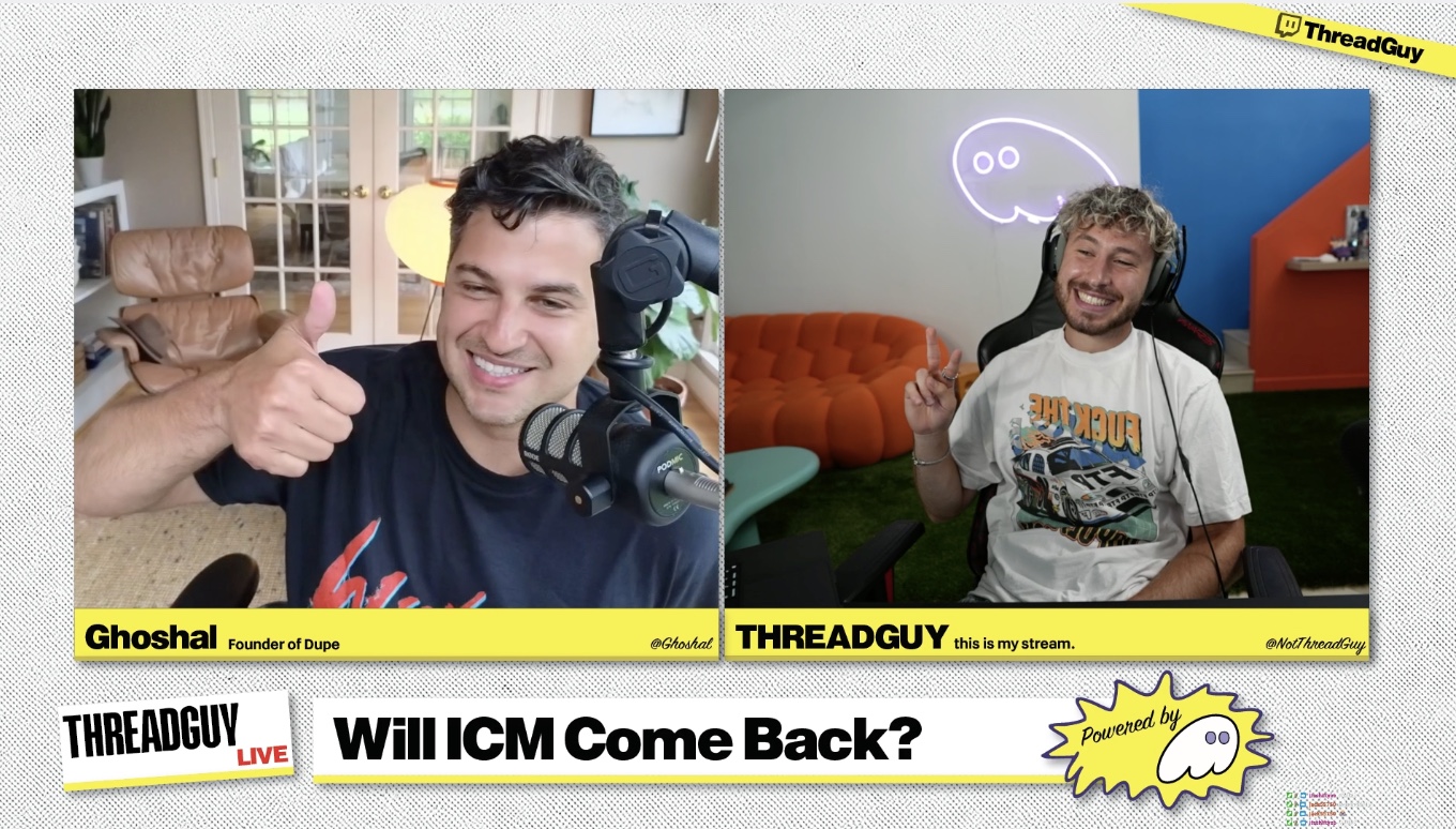 Clip Threadguy twitch stream with Bobby from Dupe.com (lots of epic takes) | Reach.Social